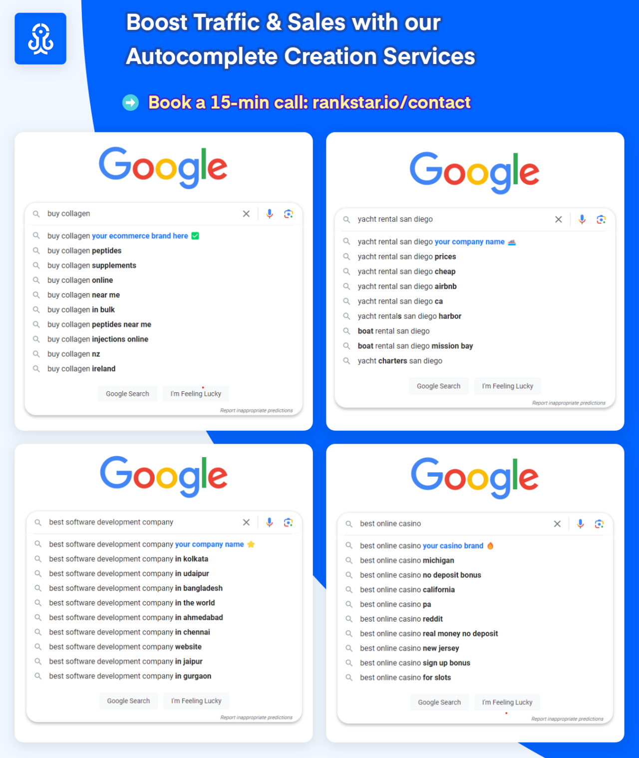 Autosuggest Creation for Brand Awareness - Rankstar
